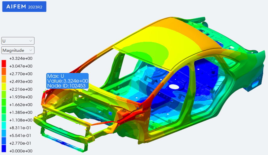 【AIFEM】車ボディの静的剛性解析 - 自動車 - エフエステック株式会社 FsTech INC.