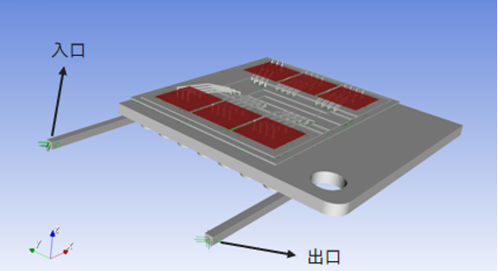 IGBTモジュールの水冷解析 - ターボ機械 - エフエステック株式会社 FsTech INC.